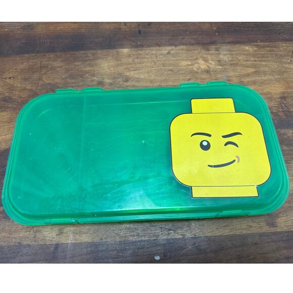 Lego | Toys | Lego Minifigure Green Plastic Storage Box Case Made In ...